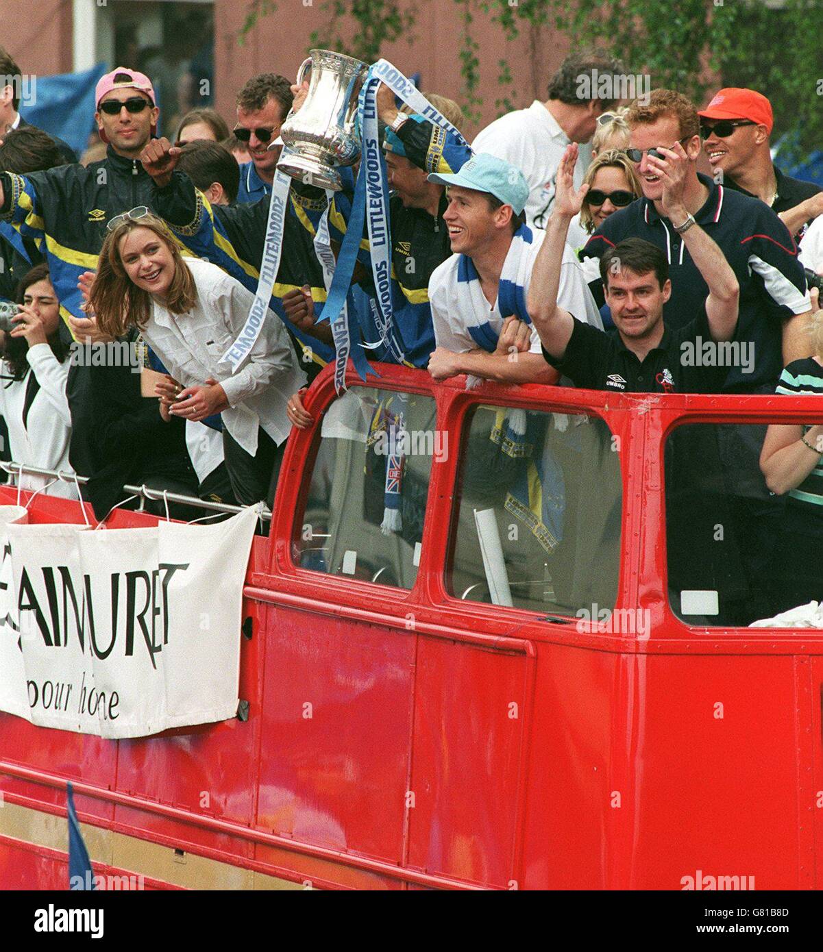 The Chelsea bus celebrates after there victory over Middlesbrough in ...