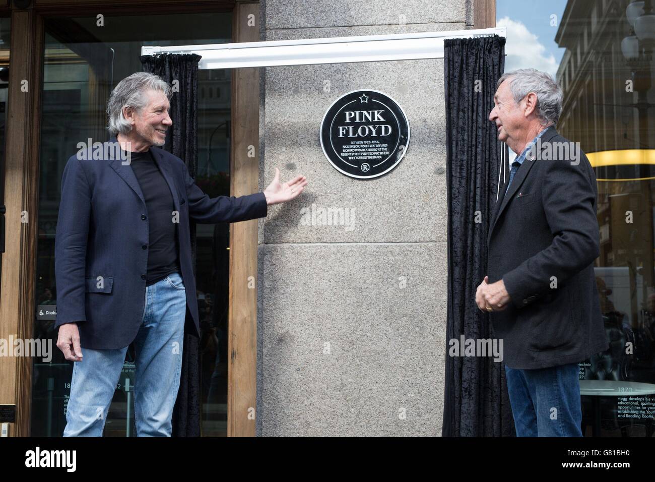 Roger Waters and Nick Mason, founding band members of Pink Floyd ...
