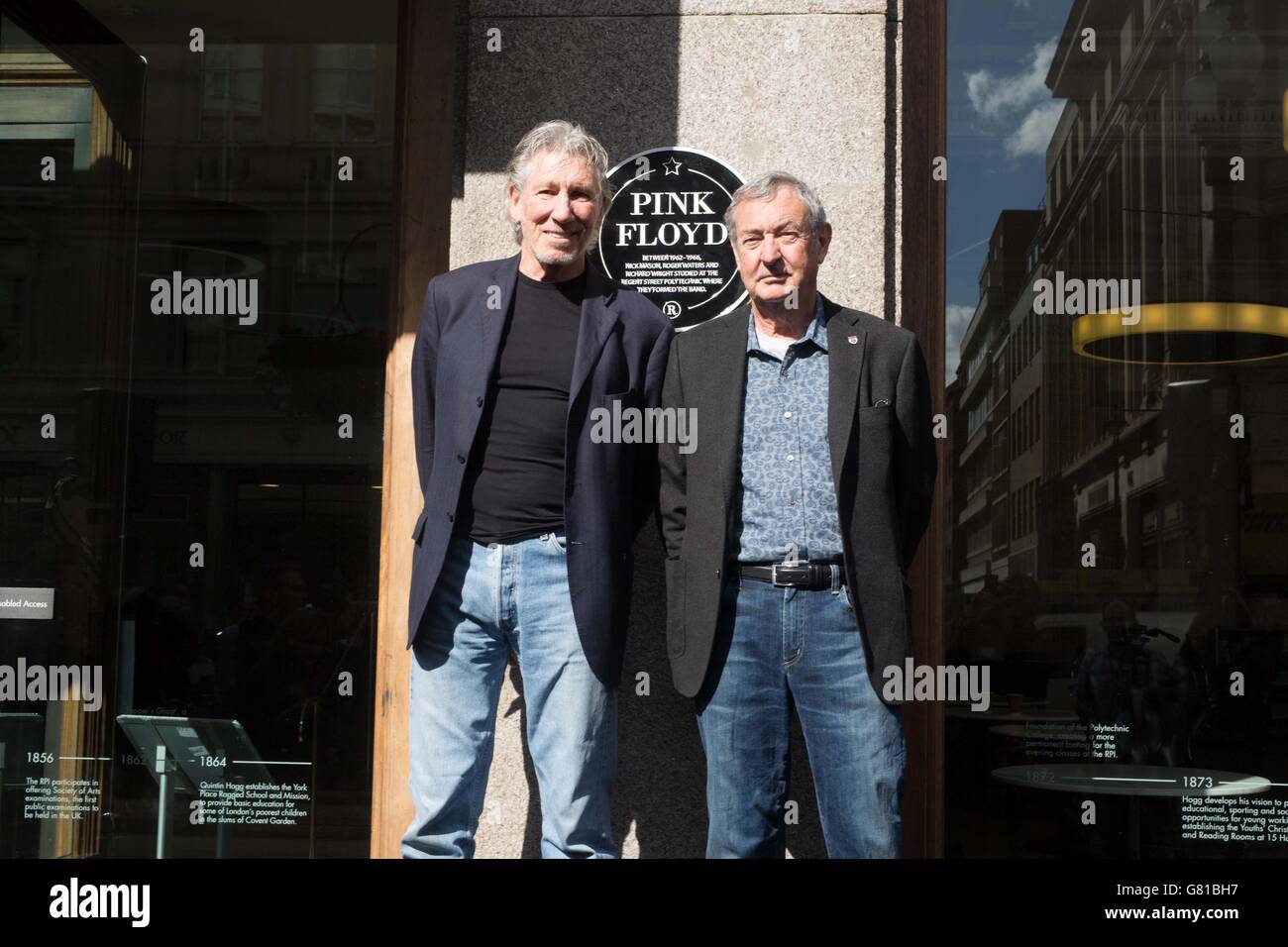 Roger Waters and Nick Mason, founding band members of Pink Floyd ...