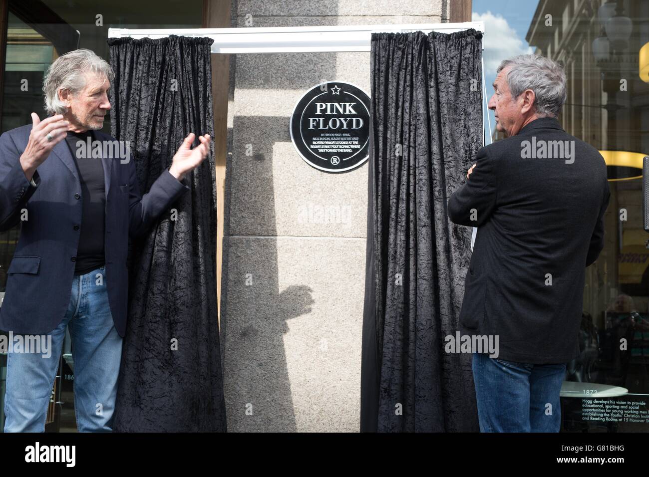 Roger Waters and Nick Mason, founding band members of Pink Floyd ...
