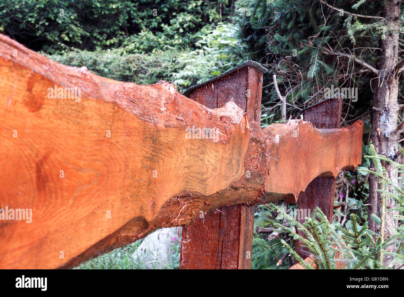 Wooden fence in the nature, garden, texture Stock Photo - Alamy