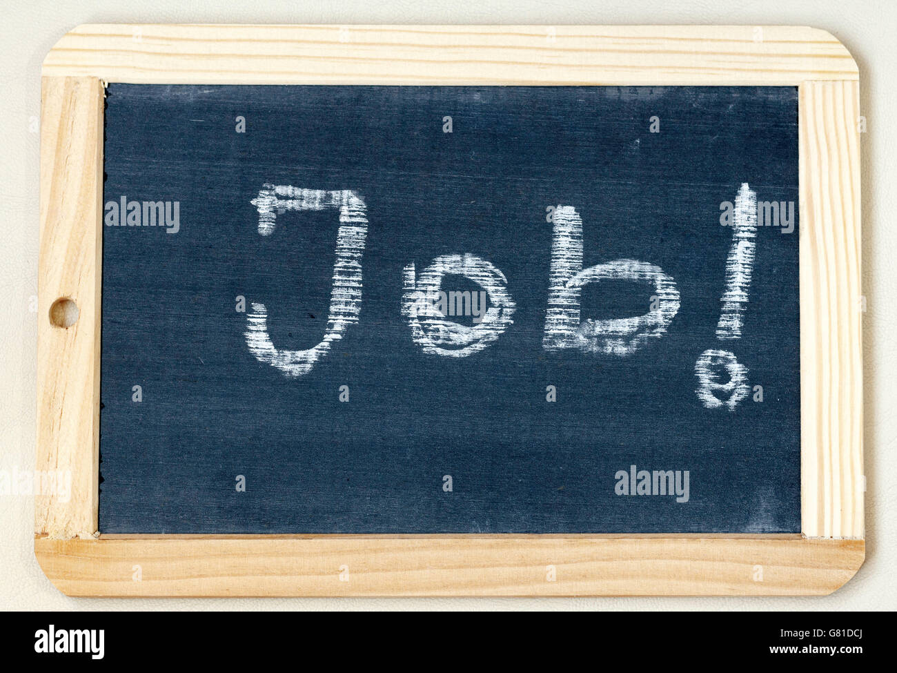 Job word written on a wooden framed blackboard with white Stock Photo ...