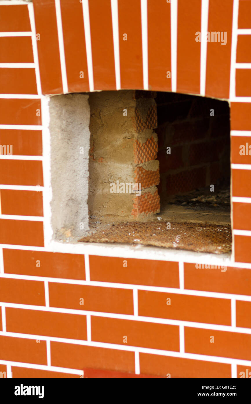 Old fashioned brick oven east european style refurbished Stock Photo ...