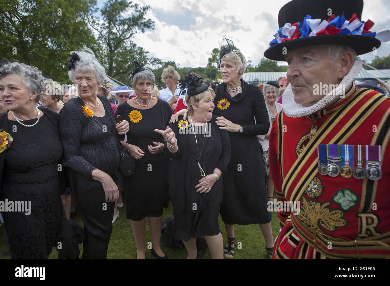 The original Calendar Girls during a Garden Party hosted by the Duchess ...