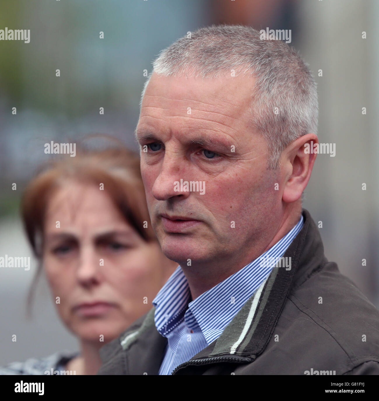Suzanna and michael mcconville leaving belfast laganside court hi-res ...