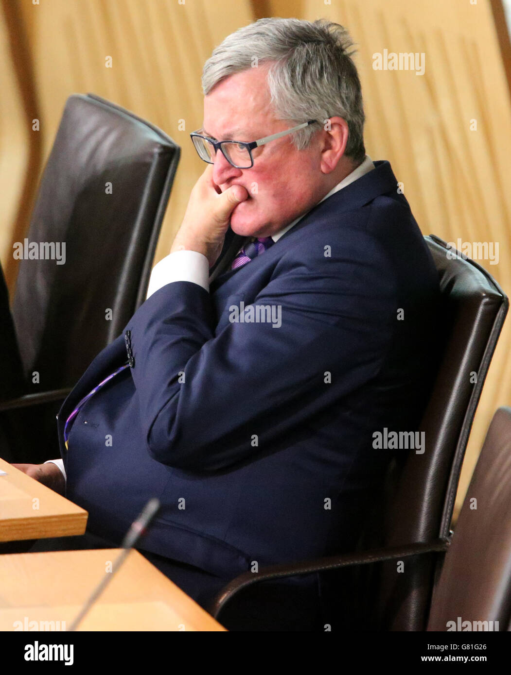 Fergus Ewing MSP Energy Minister in the debating chamber for FMQ's at ...