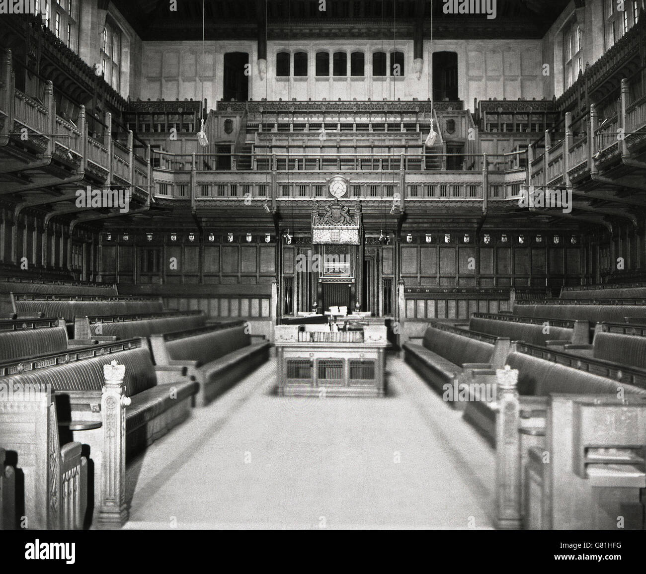 The House of Commons interior Stock Photo - Alamy