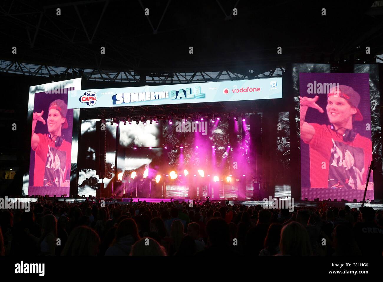 EXCLUSIVE A general view as Avicii performs on stage during Capital FM ...