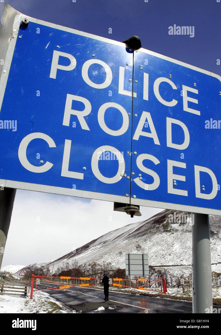 The A93 road to Balmoral at Spittal of Glenshee is blocked due to heavy ...