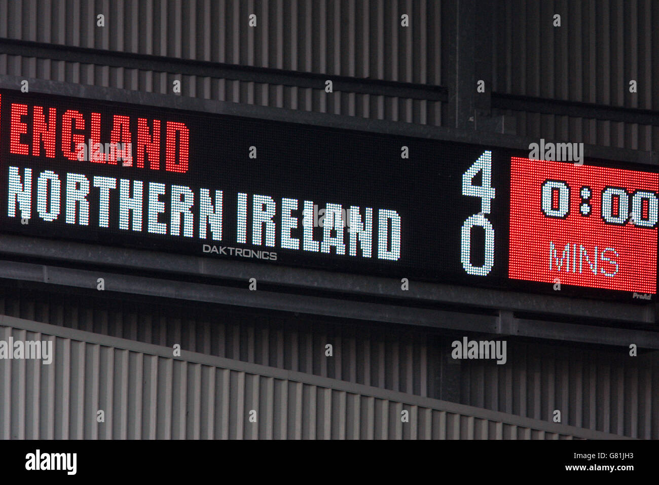 Northern ireland scoreboard hi-res stock photography and images - Alamy