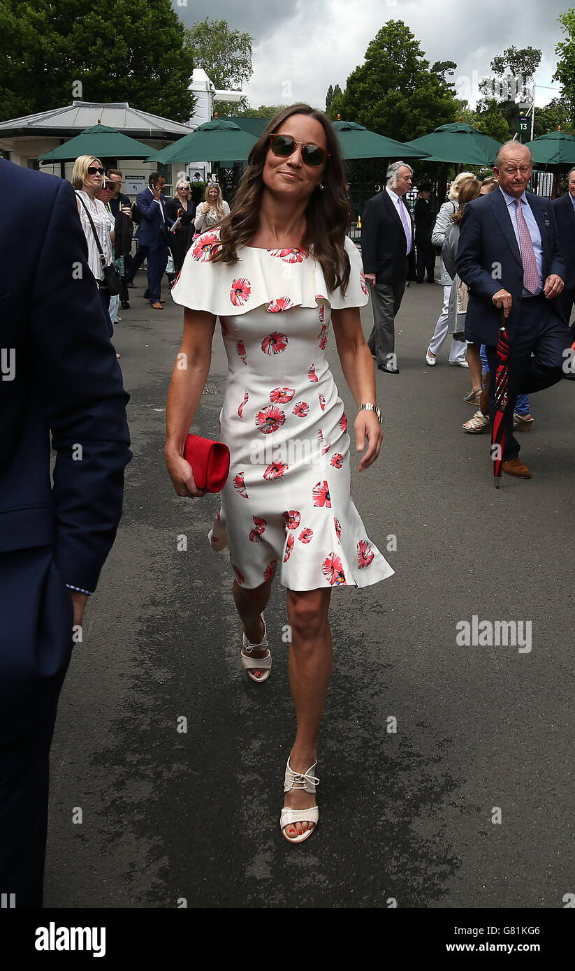 Pippa Middleton arrives on day one of the Wimbledon Championships at ...