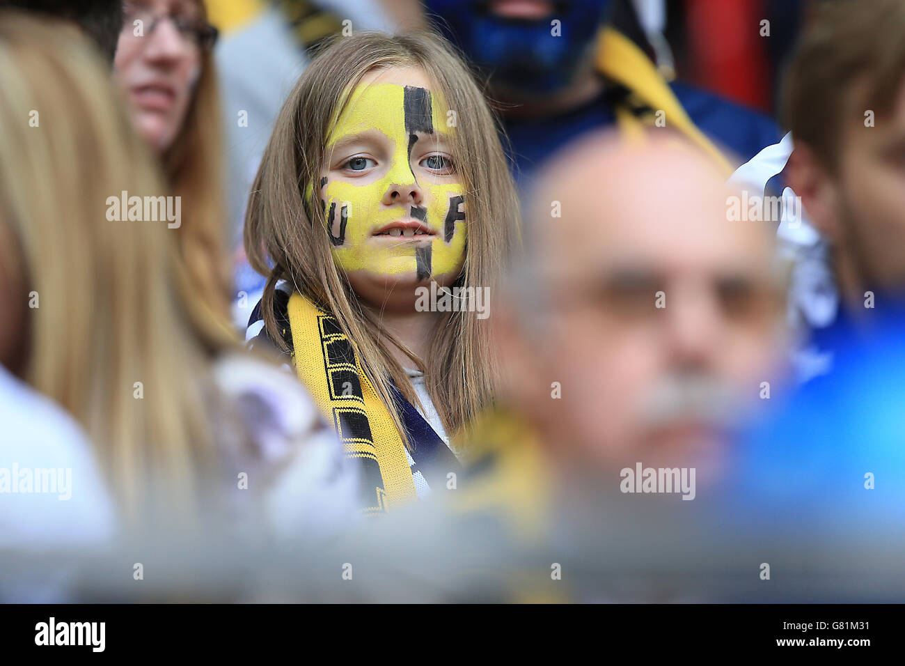 Wycombe Wanderers Fans In The Stands At Wembley Stadium High Resolution ...