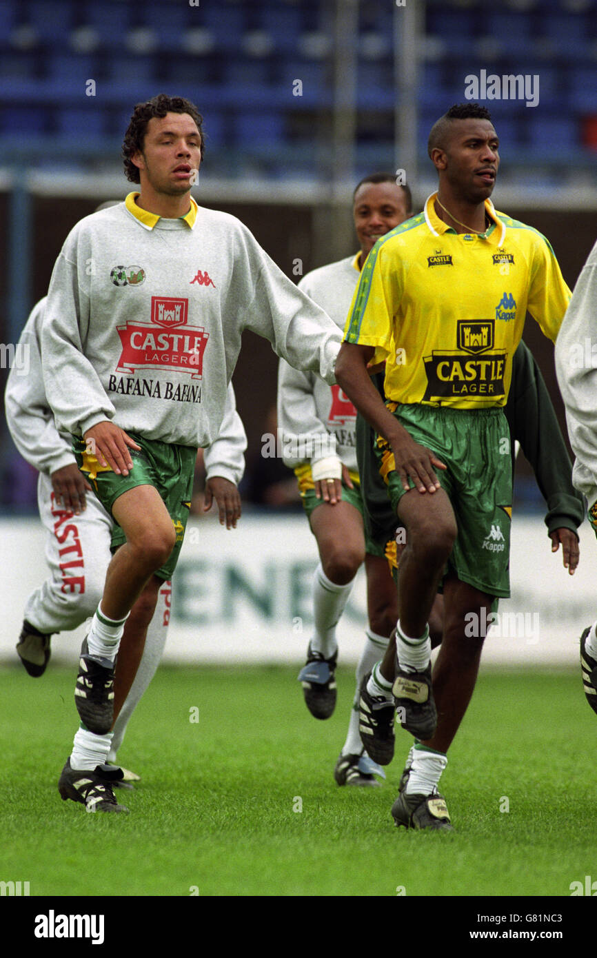 Soccer south africa training at macclesfield hi-res stock photography ...