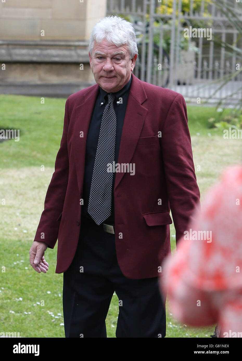 Anne Kirkbride's actor husband Dave Beckett arriving for the memorial ...