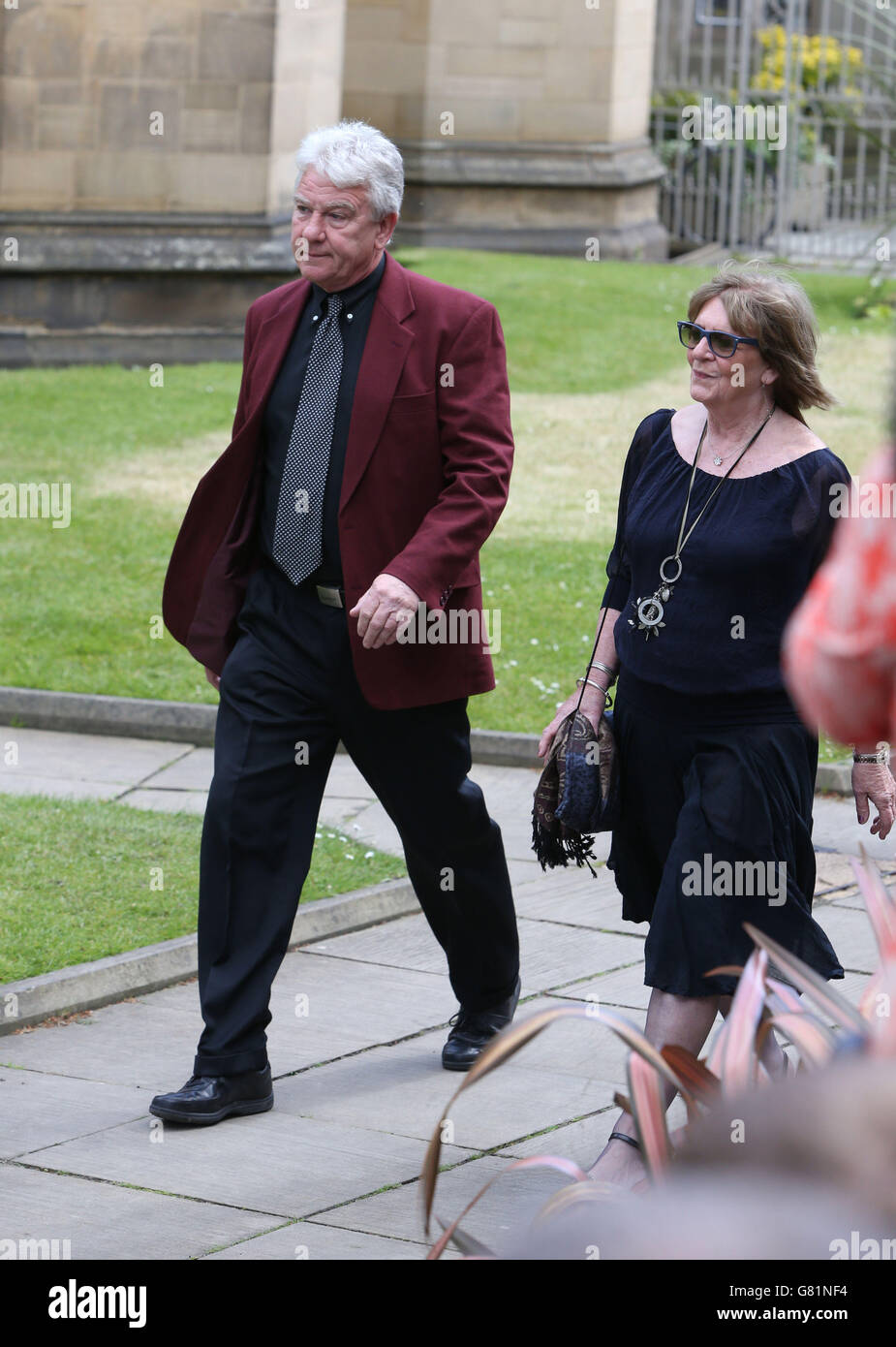 Anne Kirkbride's actor husband Dave Beckett arriving for the memorial ...