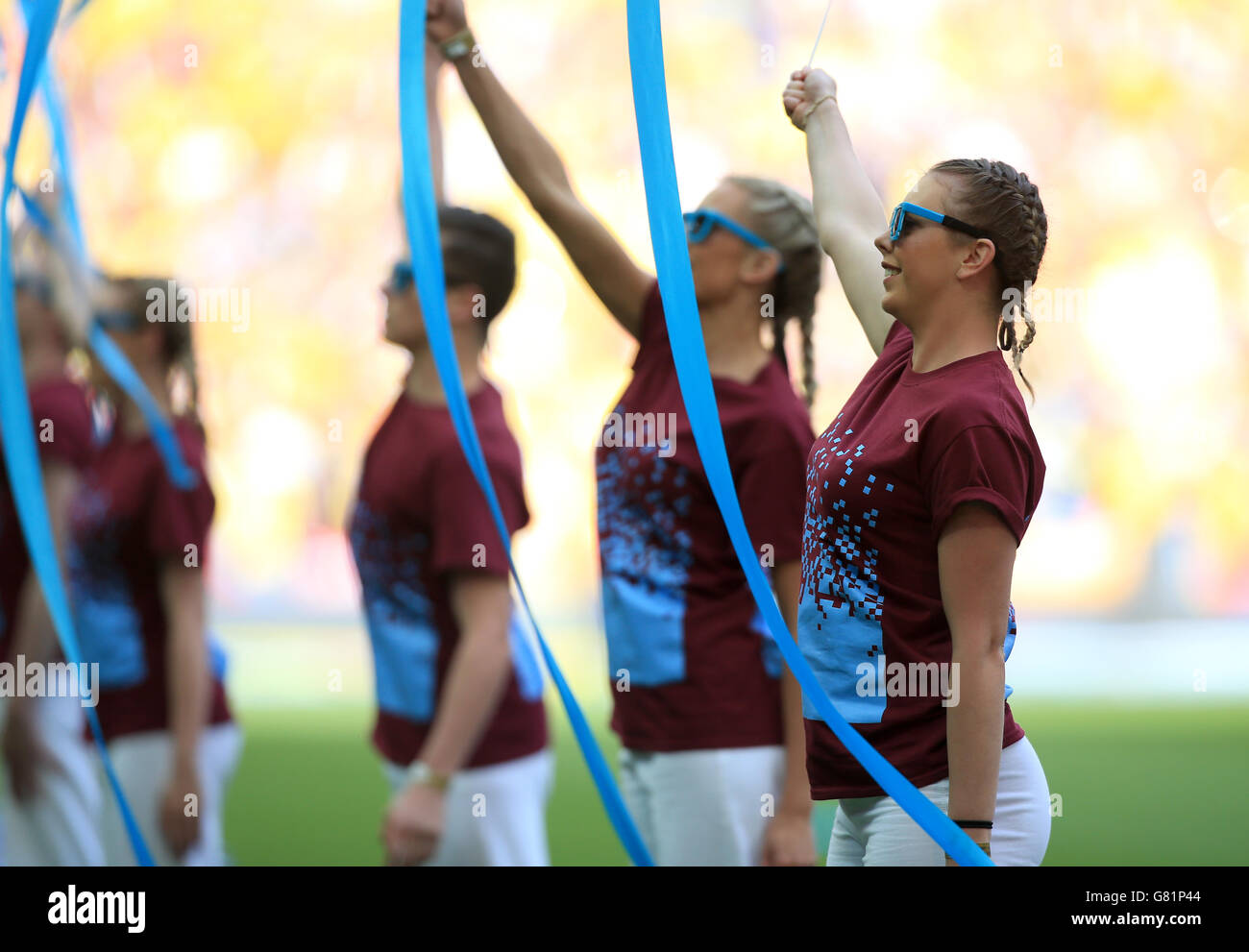 Pre match entertainment at wembley stadium hi-res stock photography and ...