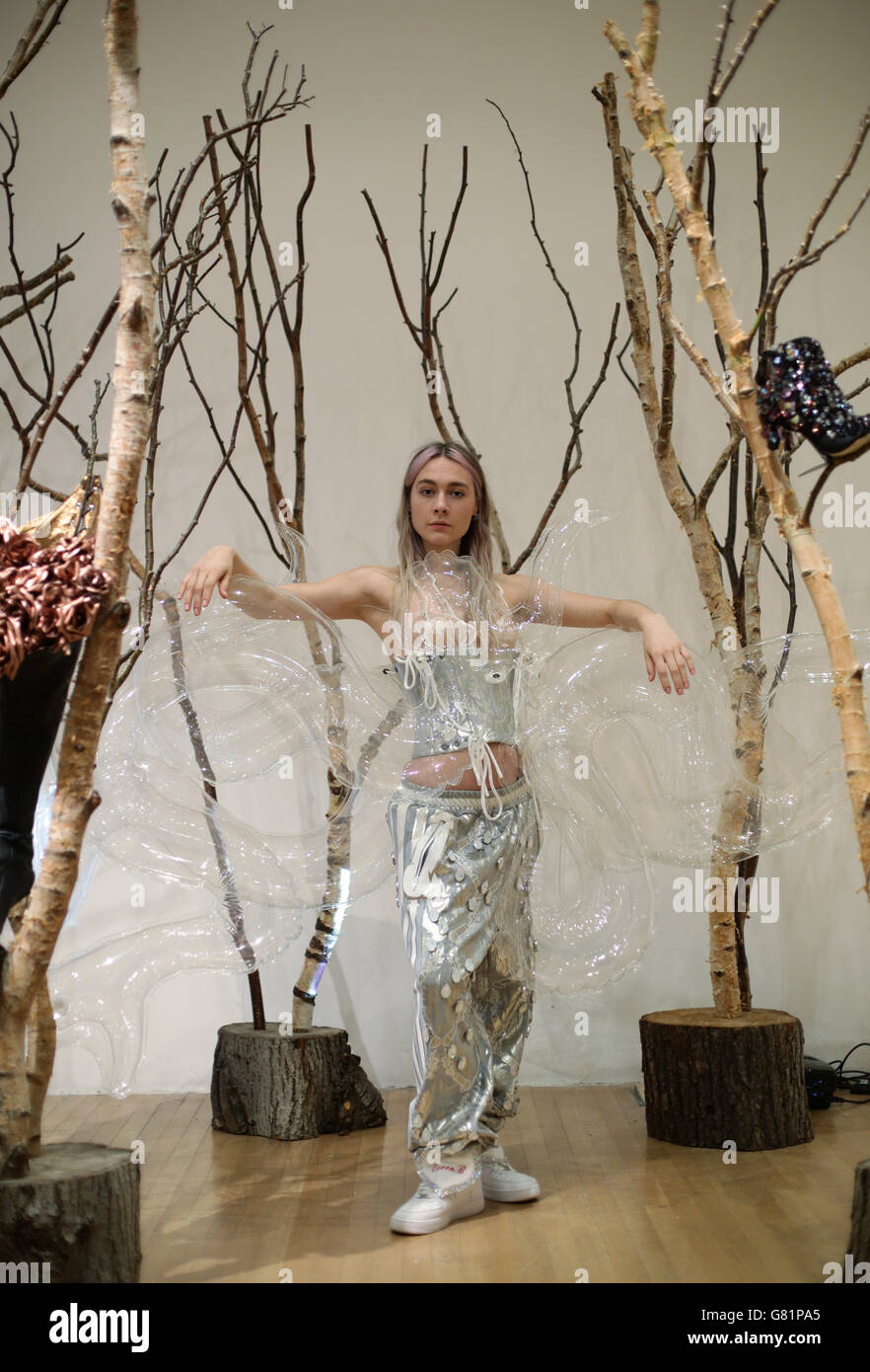 Model Siobhan O'Keefe wearing an outfit called 'Queen B!', designed by ...