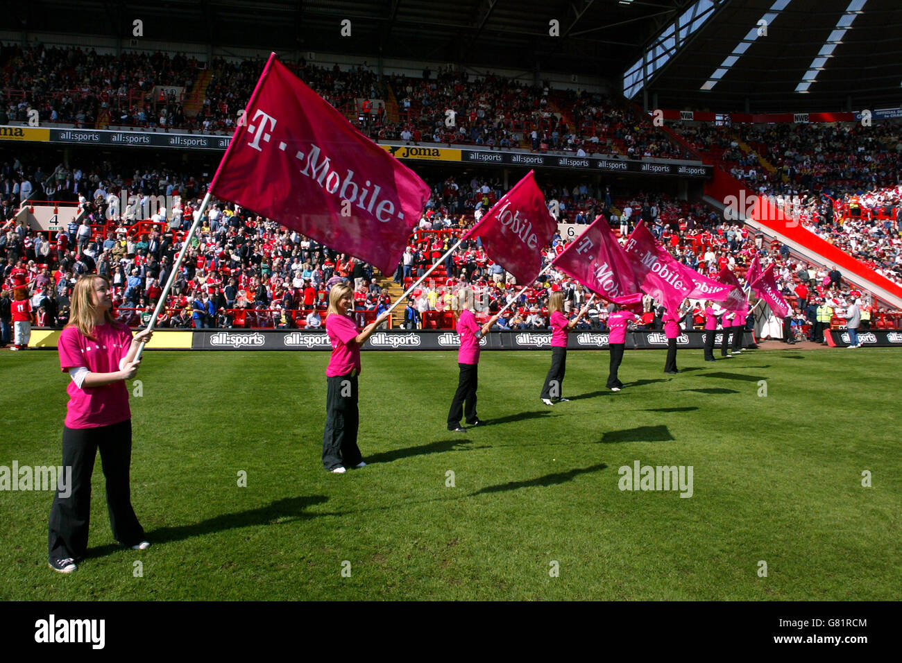 Football man flags flag t mobile gv hi-res stock photography and images ...