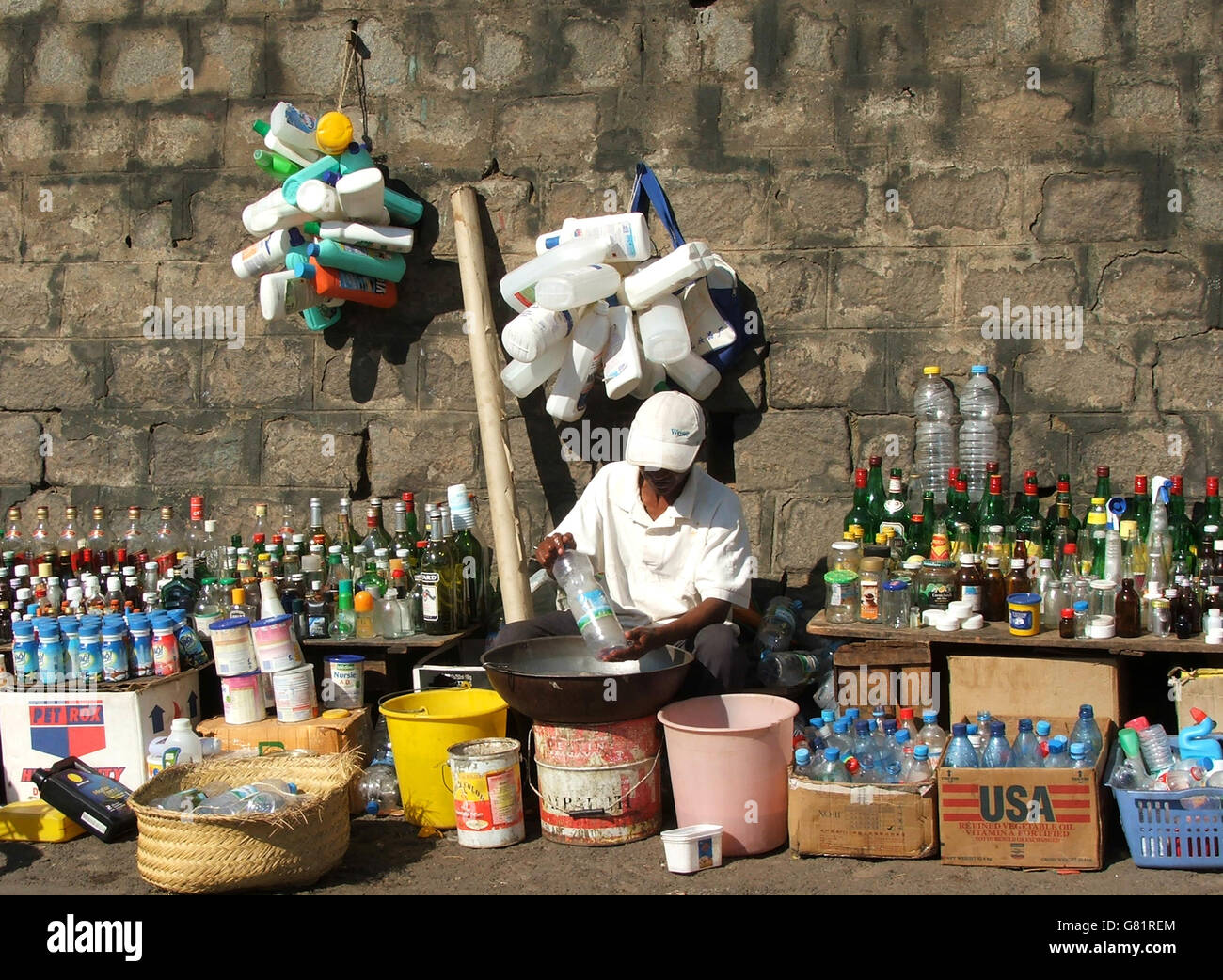 Plastic bottles recycling africa hi-res stock photography and images ...