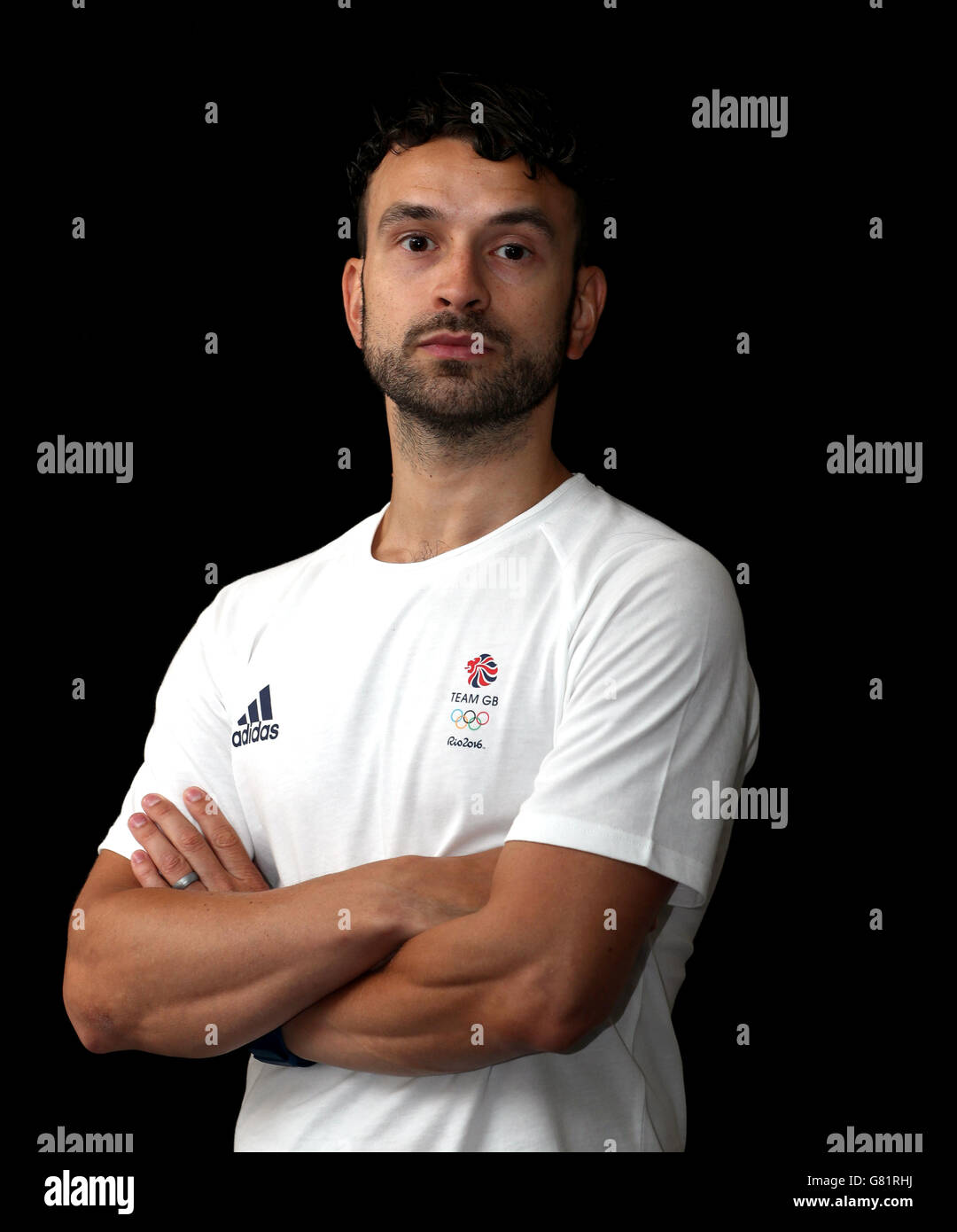 Team GB's Chris Langridge poses for a photo after the Badminton Olympic ...