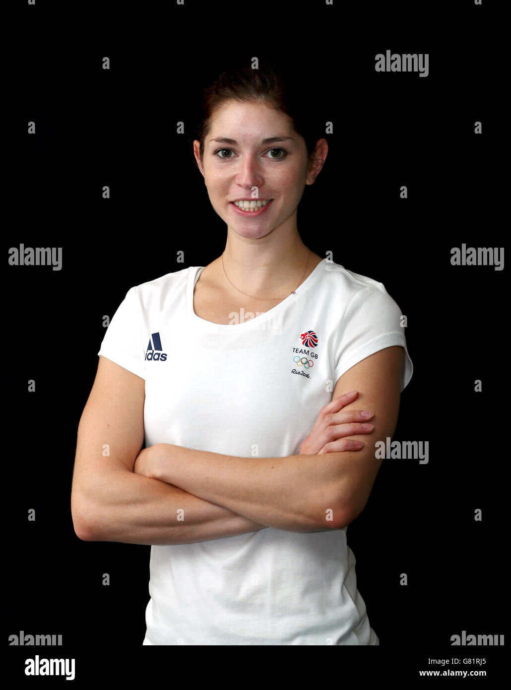 Team GB's Heather Olver poses for a photo after the Badminton Olympic ...