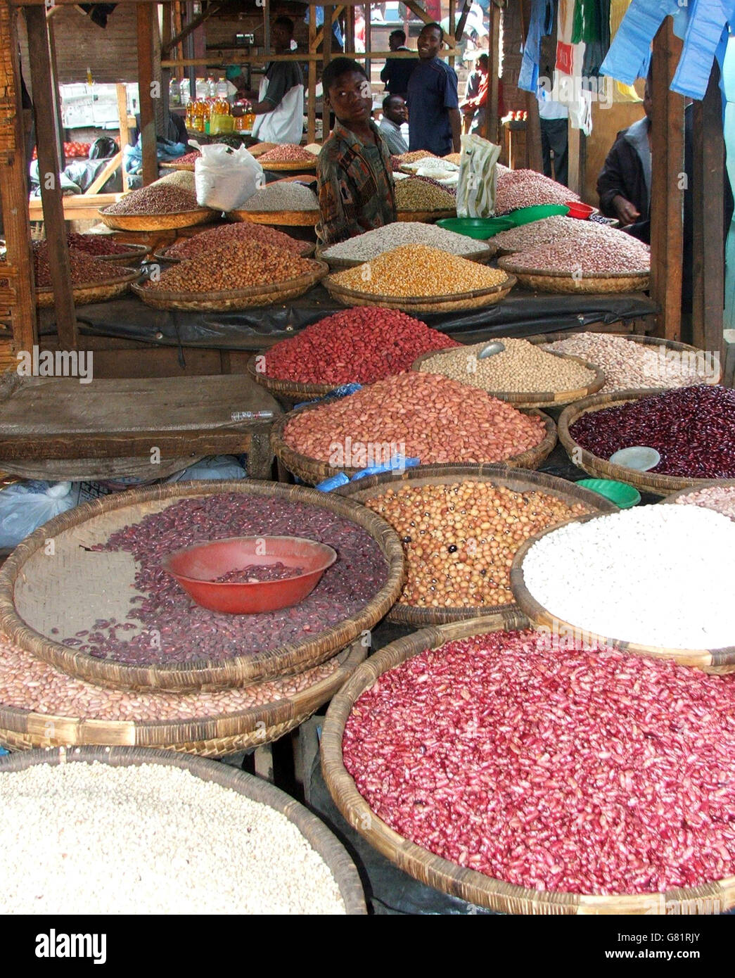 Bead stall, Malawi Stock Photo - Alamy