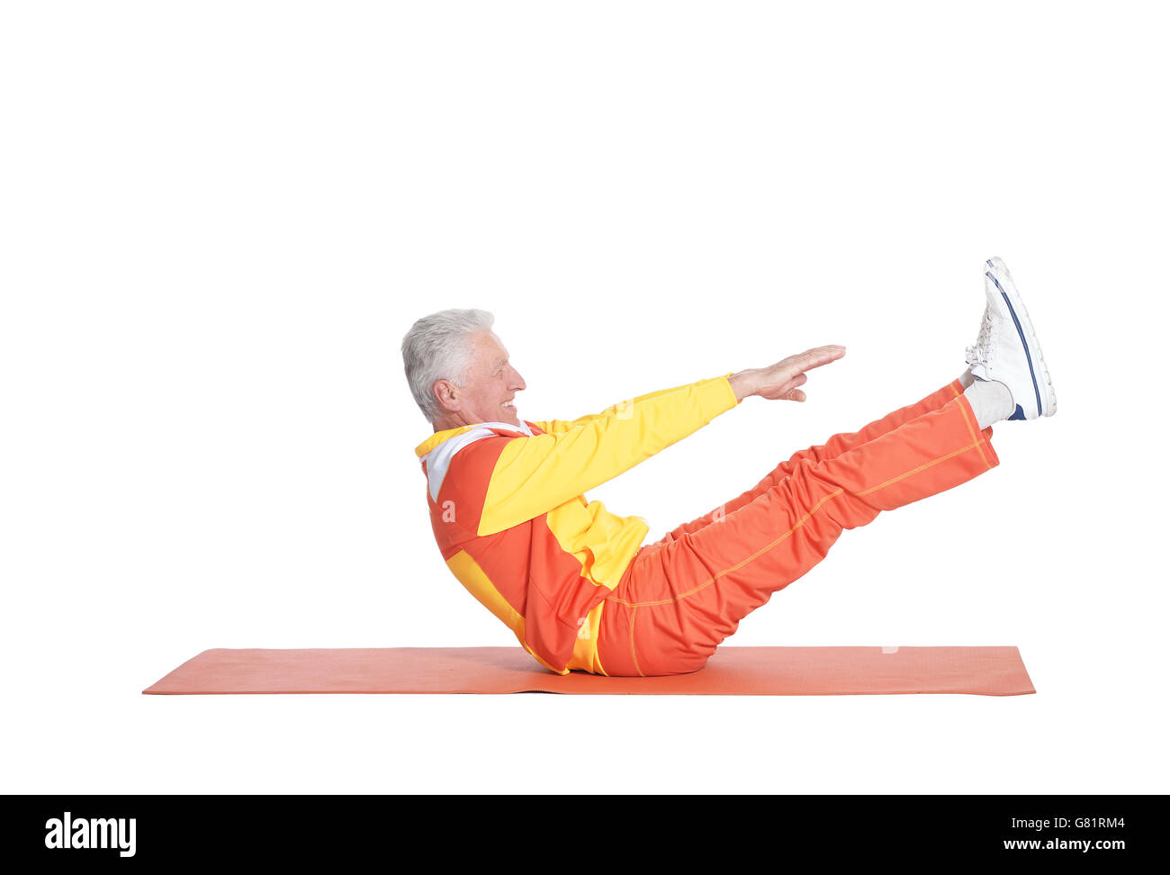 Senior man exercising Stock Photo - Alamy