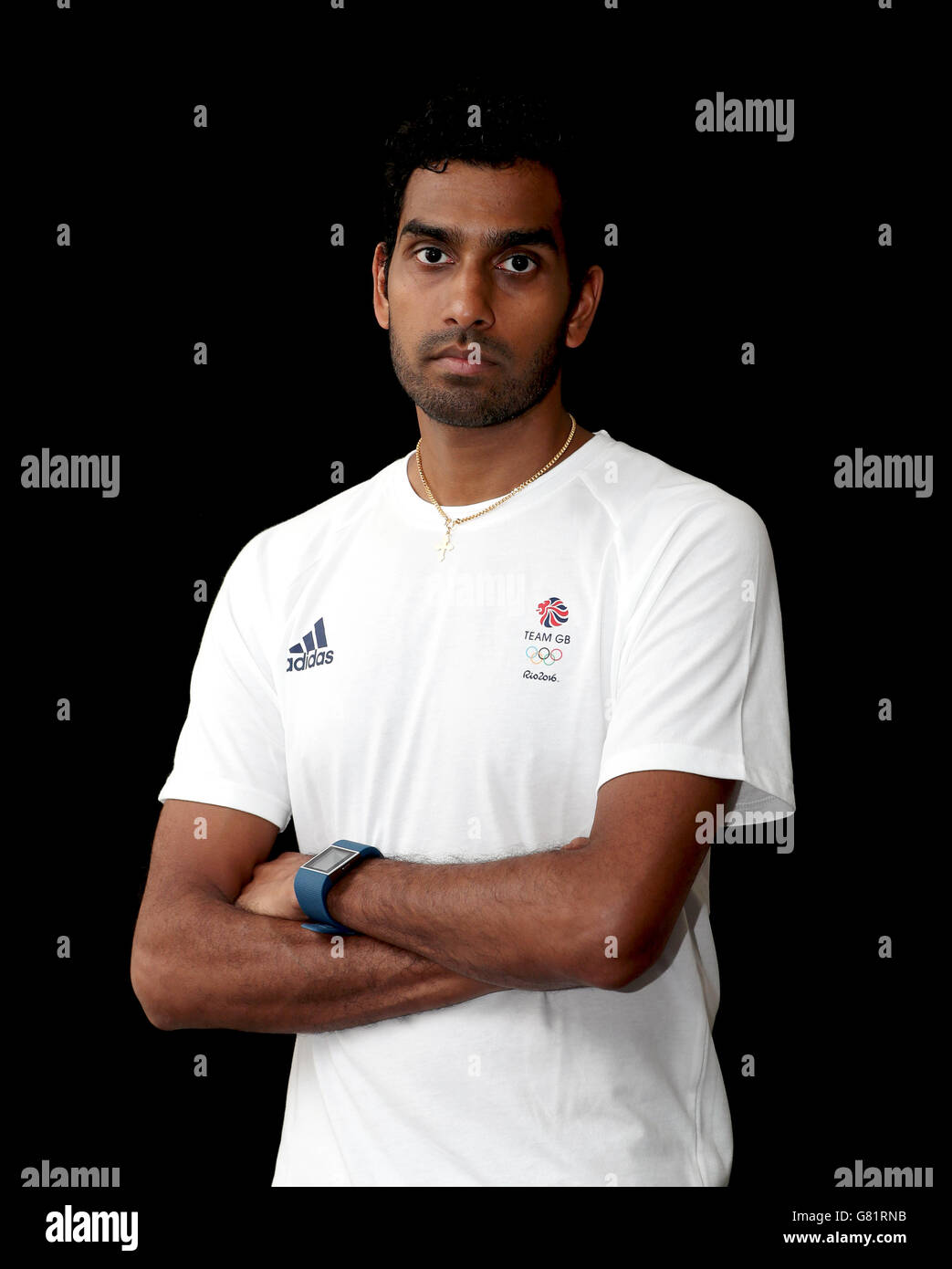 Team GB's Rajiv Ouseph poses for a photo after the Badminton Olympic ...