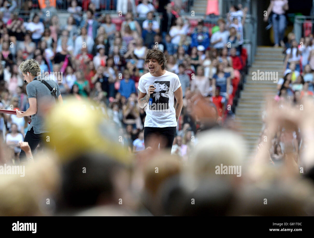Louis Tomlinson of One dIrection performs live at the Capital FM ...