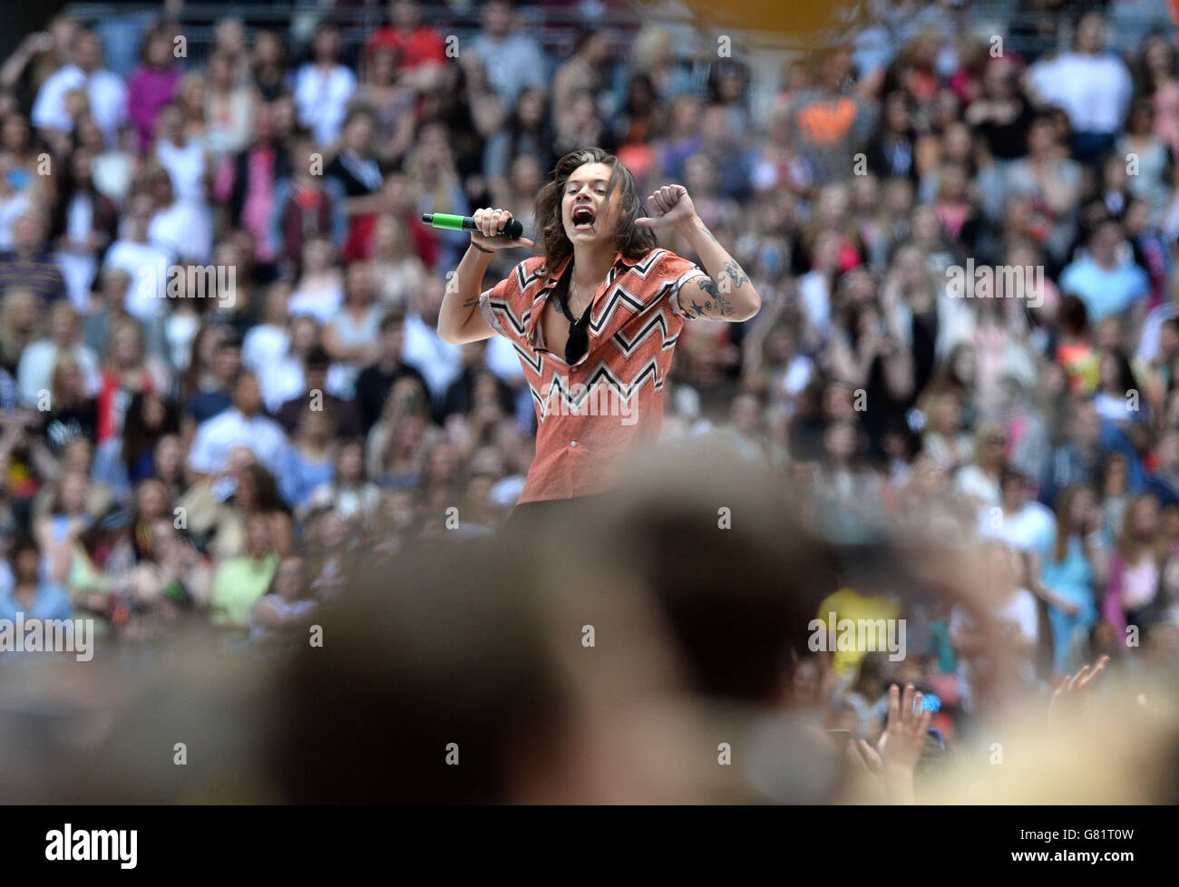 Harry Styles of One dIrection performs live at the Capital FM ...