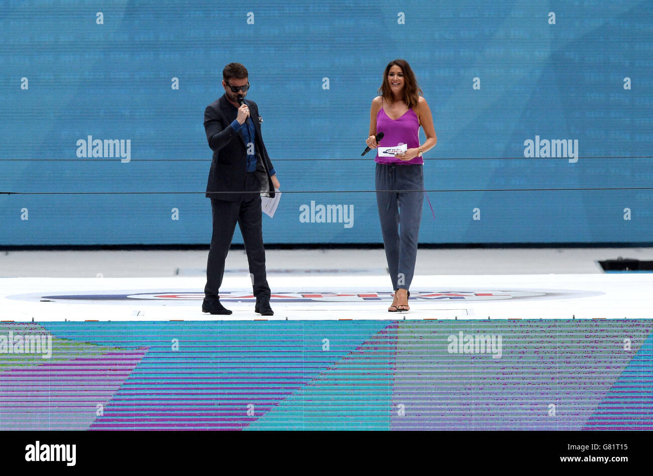 Capital DJ's Dave Berry and Lisa Snowdon at the Capital FM Summertime ...