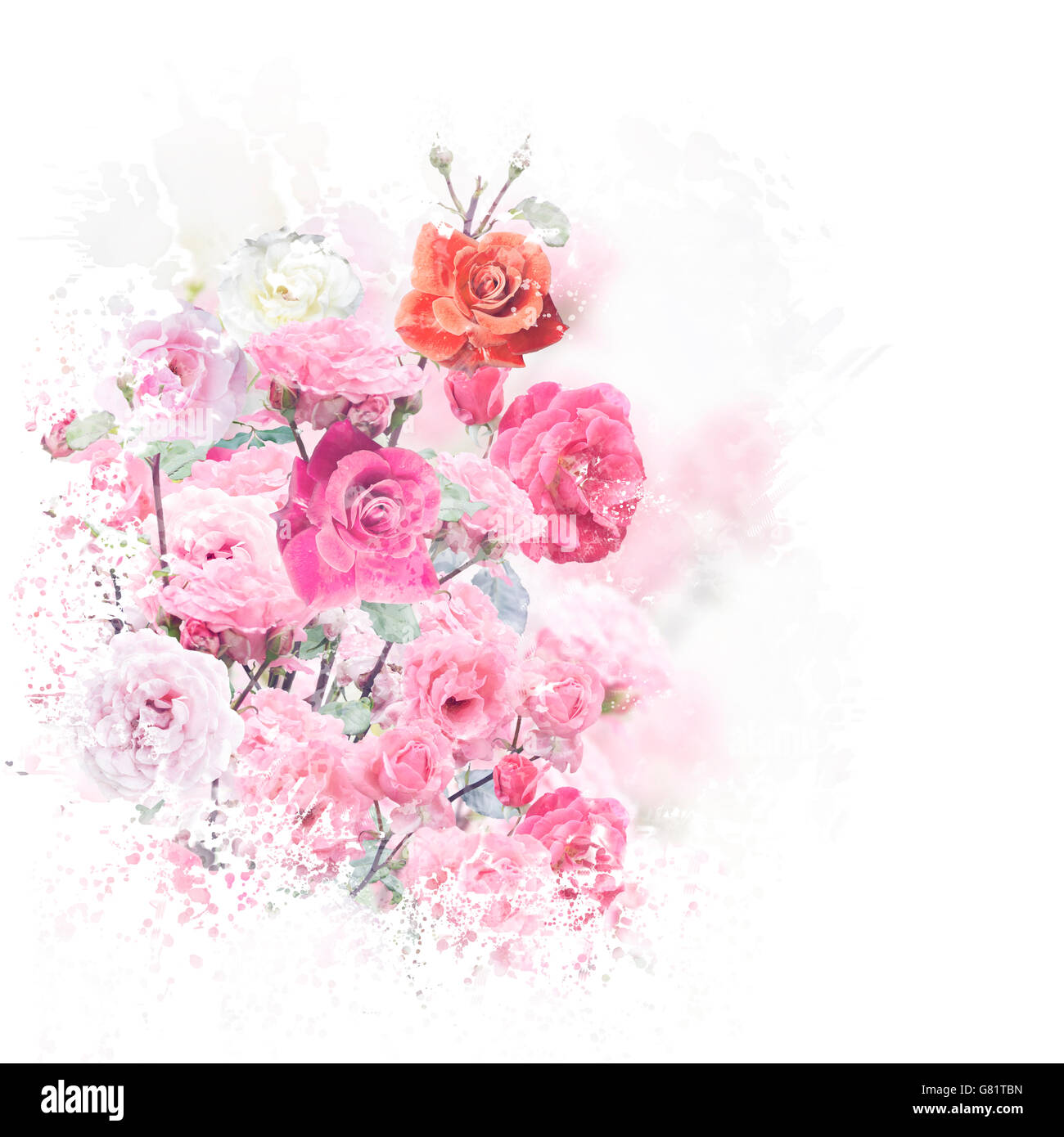 Digital art roses red hi-res stock photography and images - Alamy