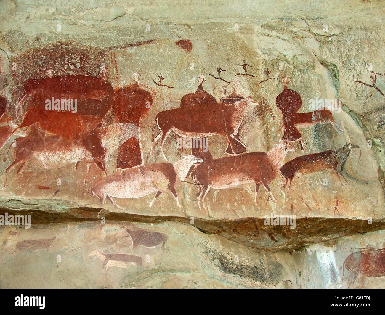 San Bushmen Cave Rock Art Paintings High Resolution Stock Photography ...