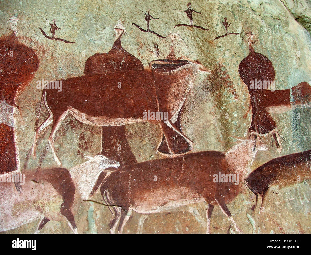 San bushmen cave rock art paintings hi-res stock photography and images ...