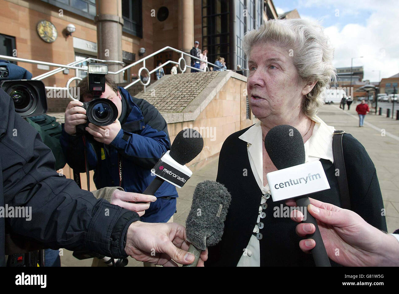 Health drugs gran half length media journalists speaking hi-res stock ...