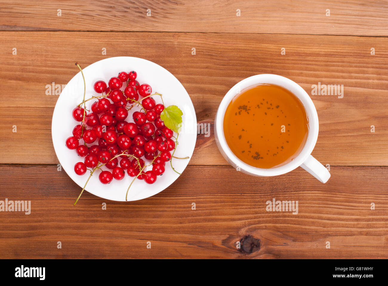 Wooden table from above tea hi-res stock photography and images - Alamy