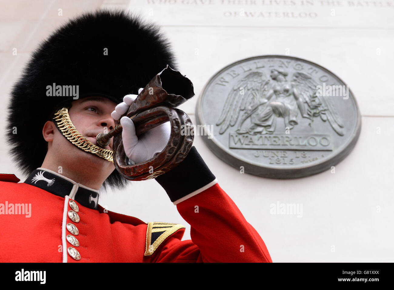 Lance Corporal Nick Walkley plays the Last Post after the unveiling of ...