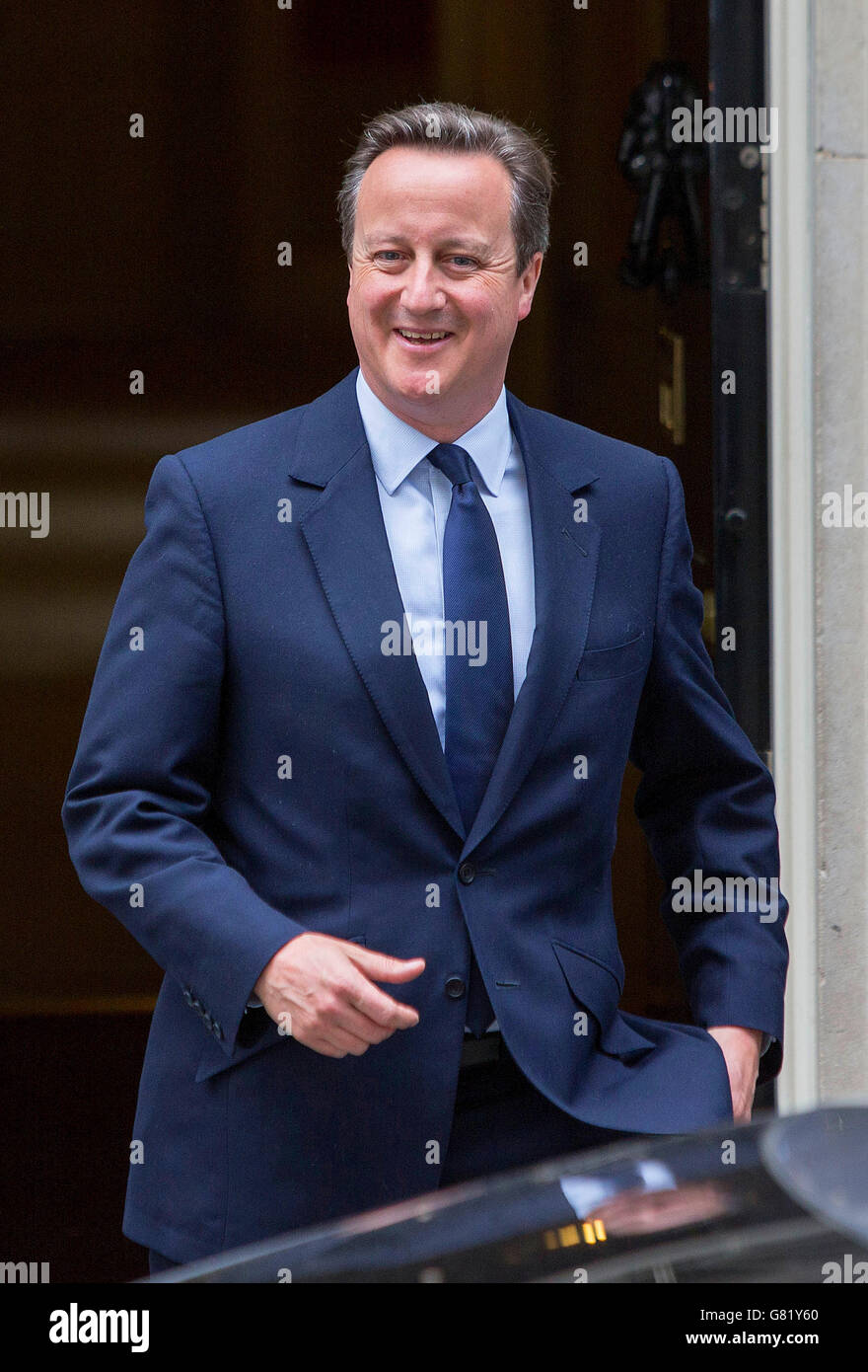 Prime Minister David Cameron leaves 10 Downing Street, London, as he ...