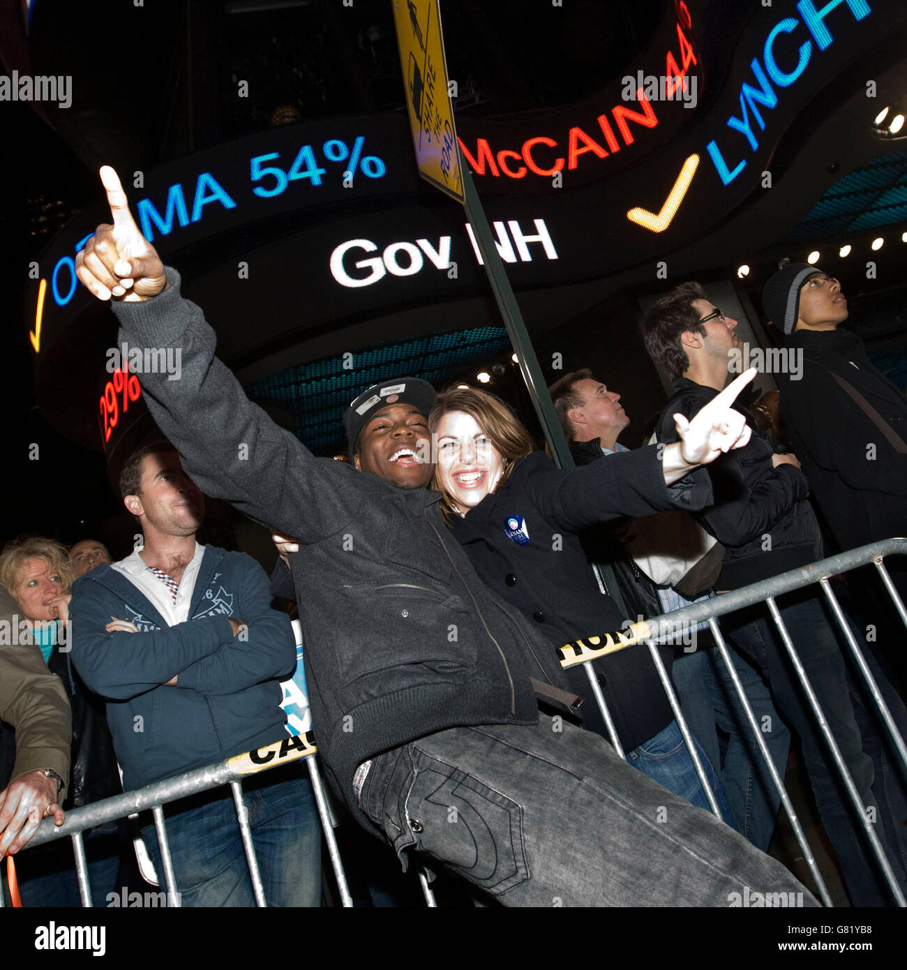 People celebrate on Times Square in New York, NY, United States, after ...