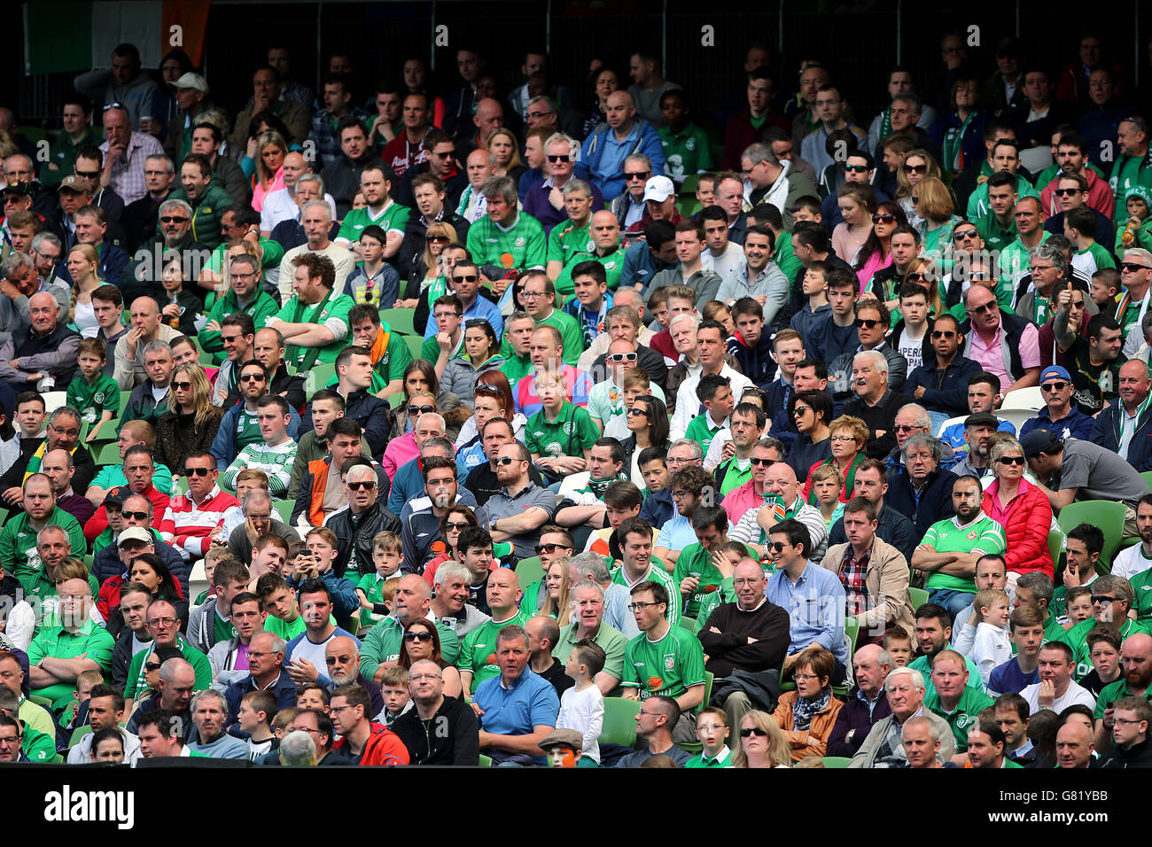 Republic of ireland fans in the at the aviva stadium hi-res stock ...