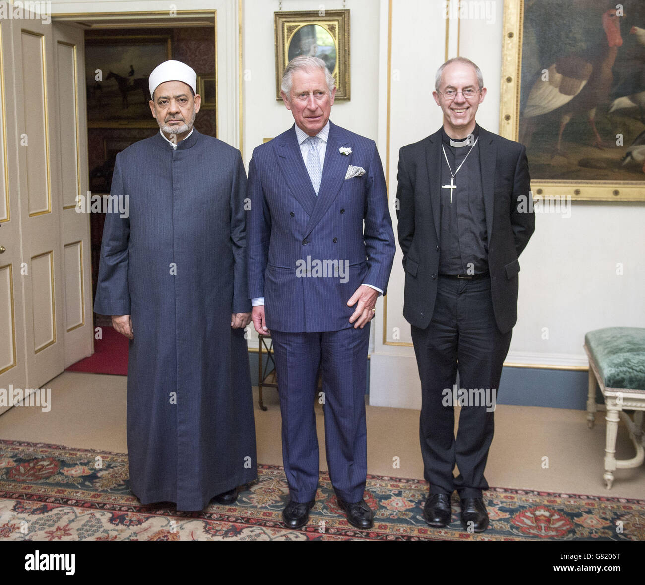 The prince wales receives grand imam al azhar hi-res stock photography ...