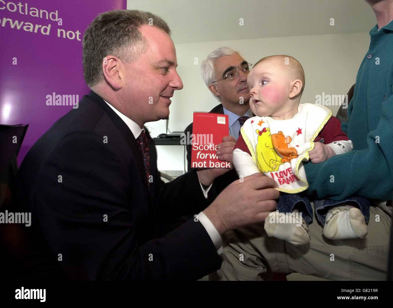 Scotland's First Minister Jack McConnell meets 6-month-old Darren ...