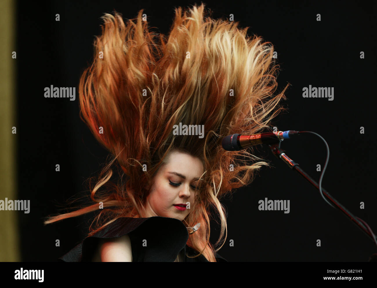 Johanna Soderberg of Swedish folk duo First Aid Kit performing on the ...