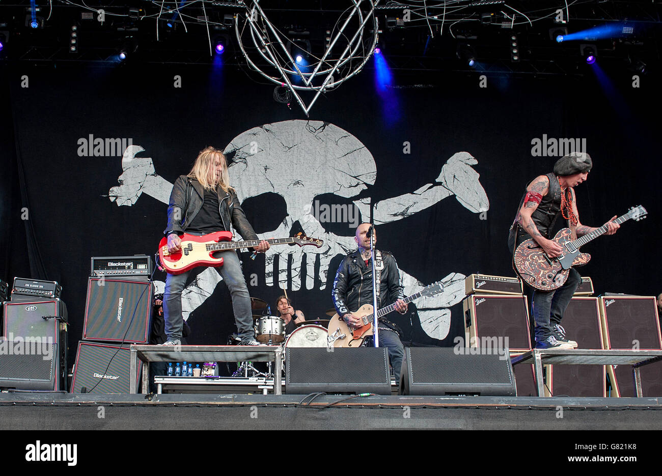 Backyard Babies live on stage on day 3 of Download festival on June 14 ...