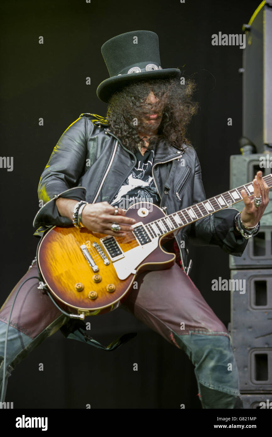 Festival goers on day 3 download festival on june 14 hi-res stock ...