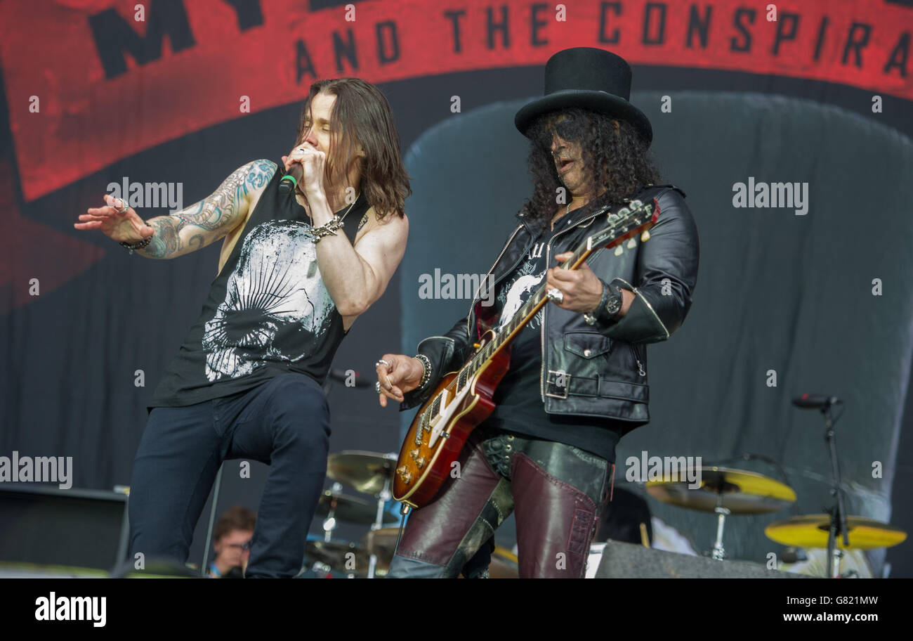 Festival goers on day 3 download festival on june 14 hi-res stock ...