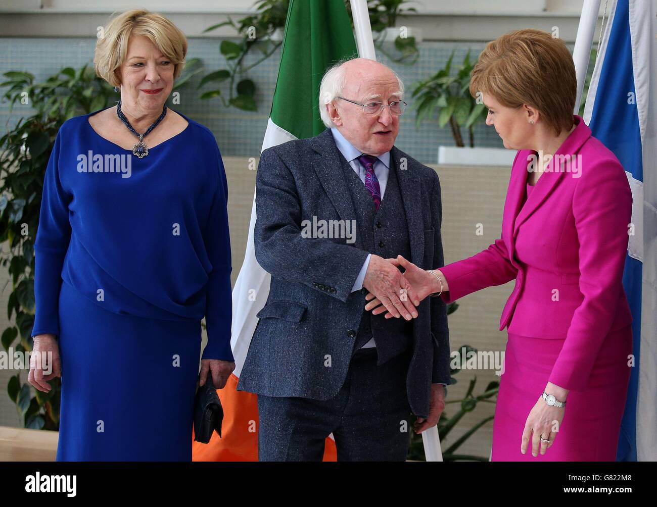 Scotland's First Minister Nicola Sturgeon meeting the President of ...
