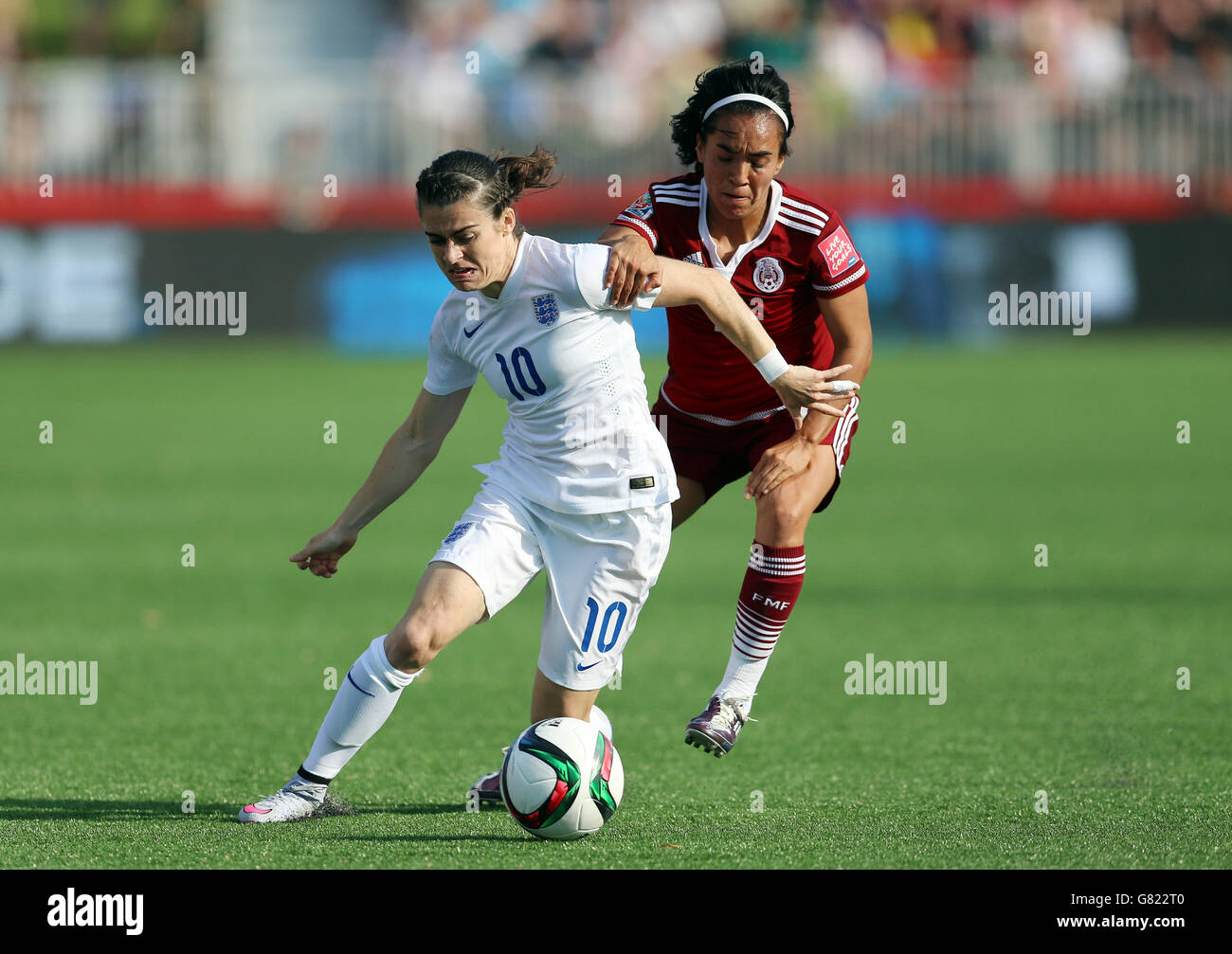 Englands karen carney mexicos monica ocampo battle for the ball hi-res ...