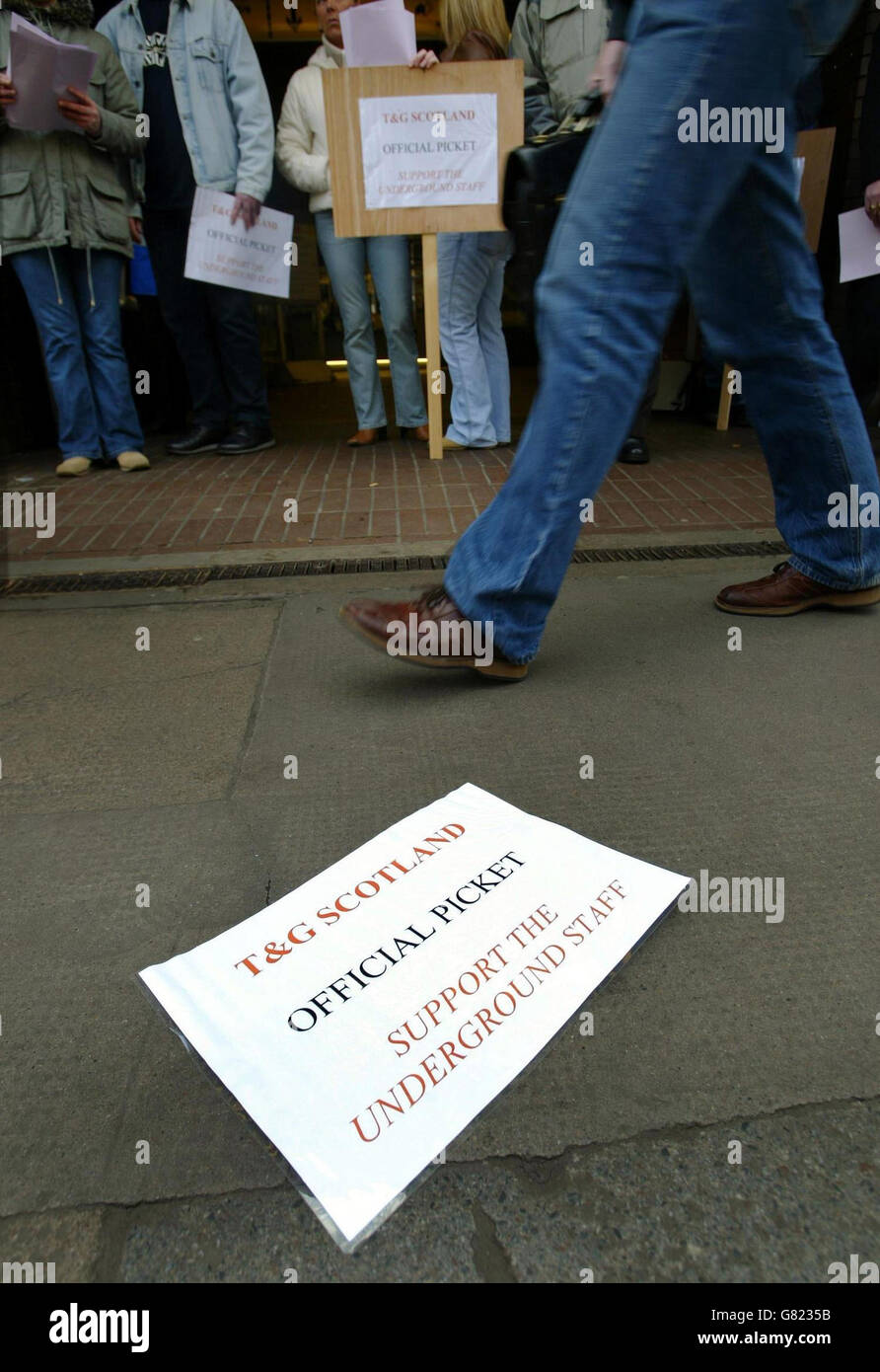 The picket line at Hillhead station, at the start of a 48-hour strike ...
