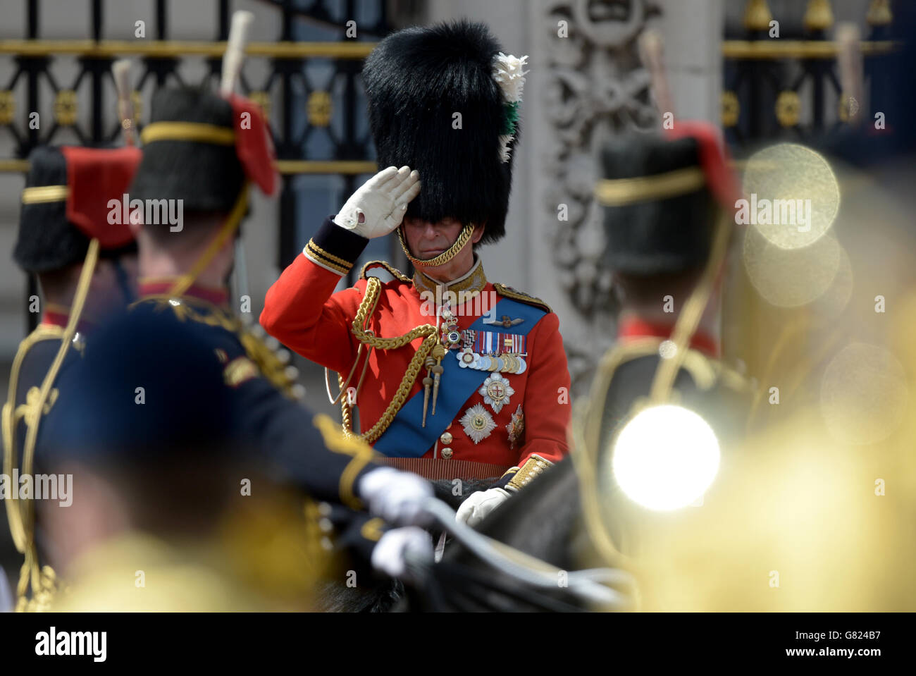 The Prince of Wales, Colonel of Welsh Guards, during The Colonel's ...